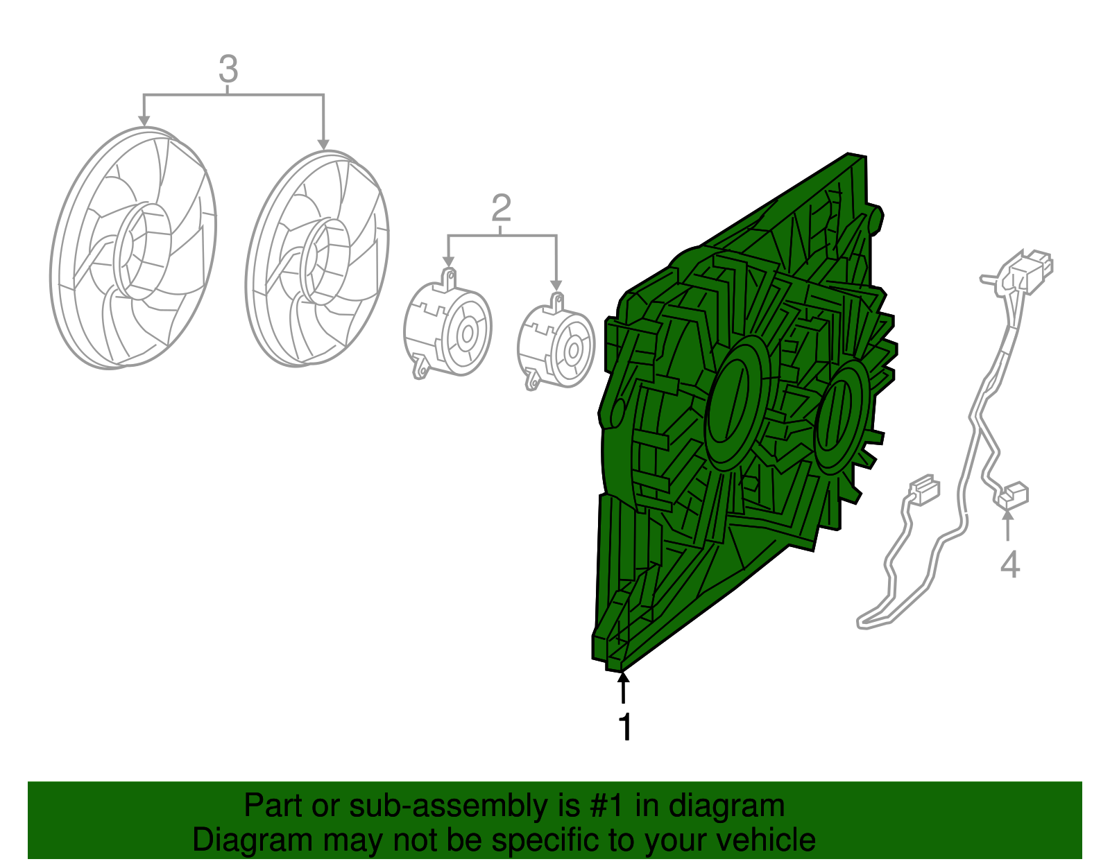 2009-2023 Mopar Fan Shroud 68050294AC | Mopar Parts Canada