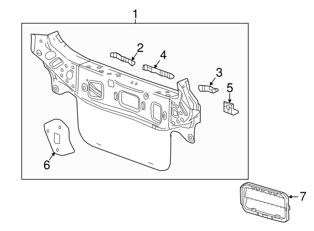 2017-2022 Chevrolet Bolt EV Rear Bumper Fascia Bracket 94516056 ...