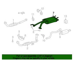 17403-0F030 - Muffler & Pipe | Conicelli Toyota