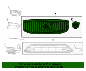 Grille 32368148 | TascaParts.com