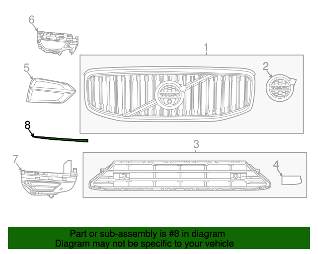 Volvo OEM Louver Part# 31407981 | OEM Vehicle Parts