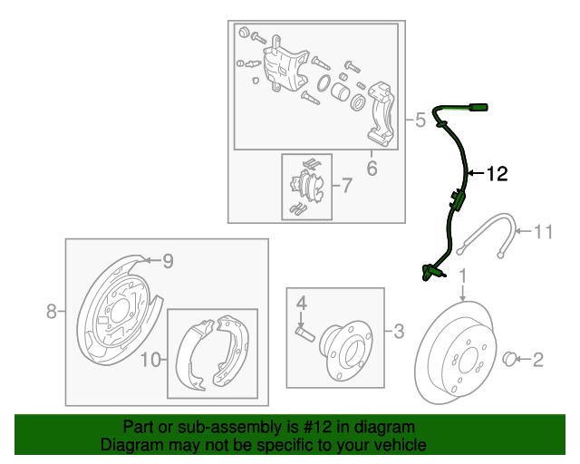 59930-3Q000 - ABS Wheel Speed Sensor 2011-2014 Hyundai Sonata ...