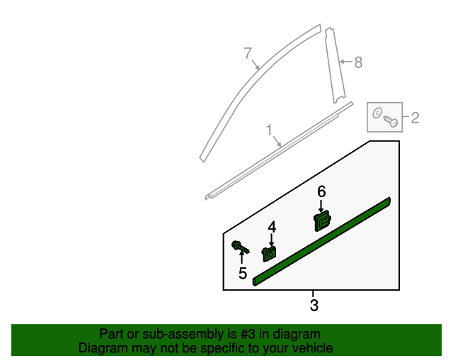 2016-2021 Hyundai Tucson Lower Molding 87722-D3000-CA | OEM Hyundai Parts
