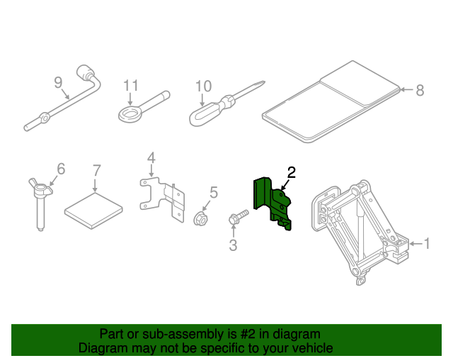 2015-2021 Kia Sedona Mount Bracket 09125-A9000 | TascaParts.com