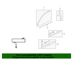 2009-2010 Chevrolet Traverse Front Side Door Traverse Name Plate ...