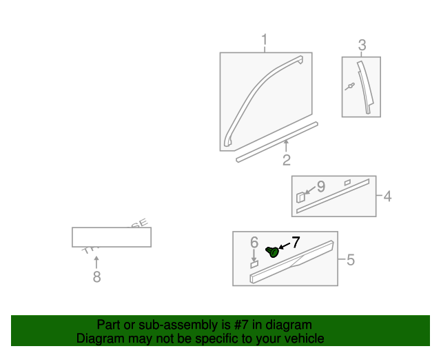 2008-2017 GM Lower Molding Clip 25774893 GM | GMPartsDirect.com