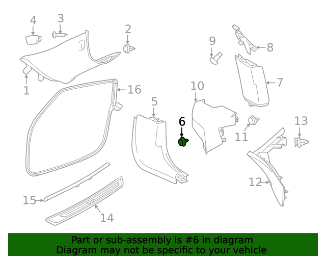 2020-2023 Toyota GR Supra Kick Panel Trim Clip 90118-WA107 | LaGrange ...