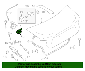 57531CA000 - Deck Lid Striker 2013-2020 Subaru BRZ | AutoNation Parts