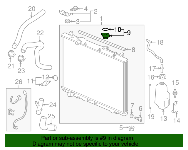 19045-RAA-003 - Cap, Radiator (Denso) 2005-2021 Honda | Honda Parts Online