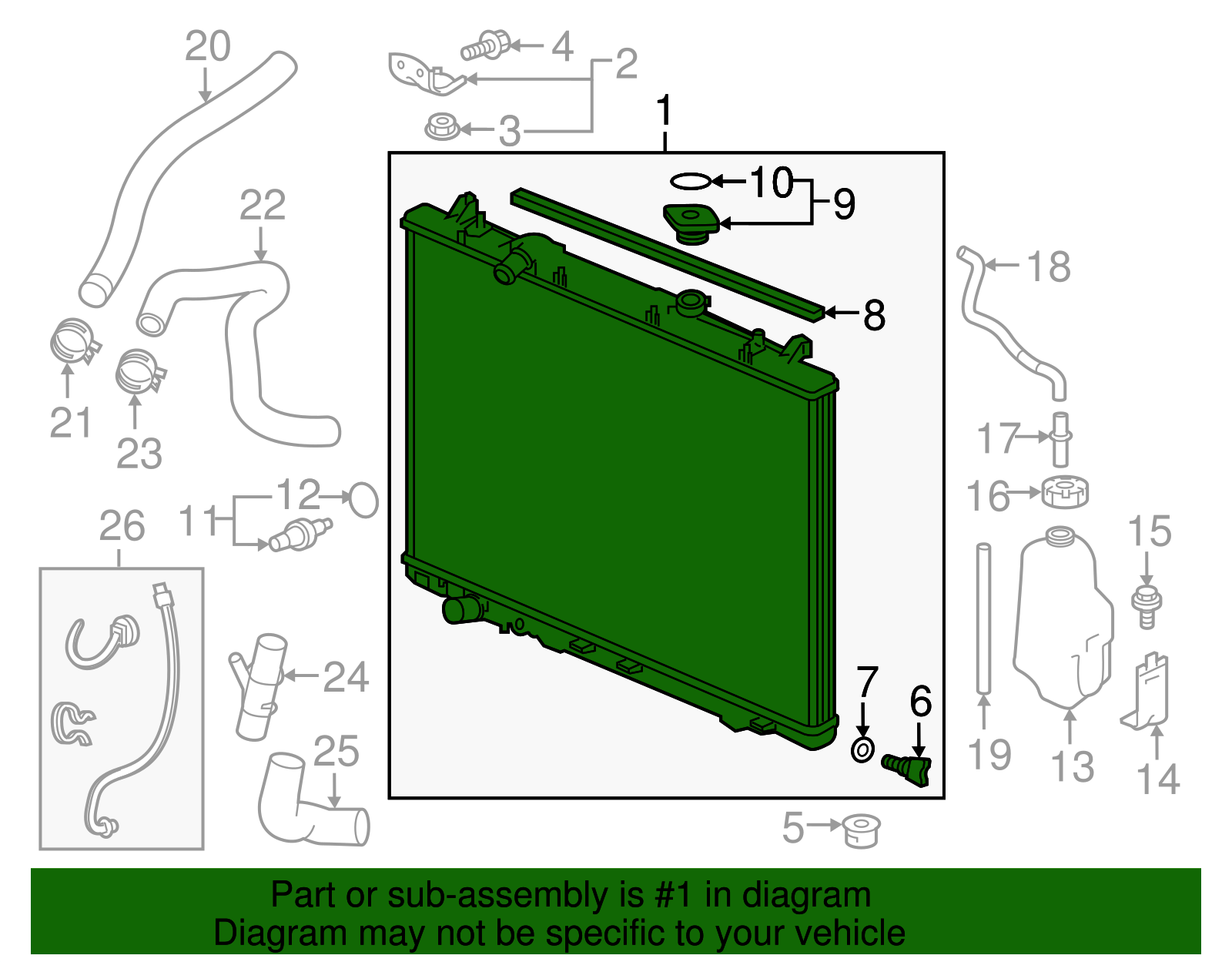 19010-5J6-A01 - High-Quality Radiator for 2016-2025 Honda | AutoNation ...