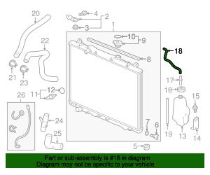 19104-RLV-A01 - Reservoir Hose 2019-2023 Honda | Honda Parts Online