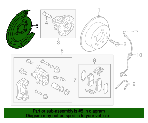 58390-3X000 - Brake Dust Shield 2011-2017 Hyundai | AutoNationParts.com