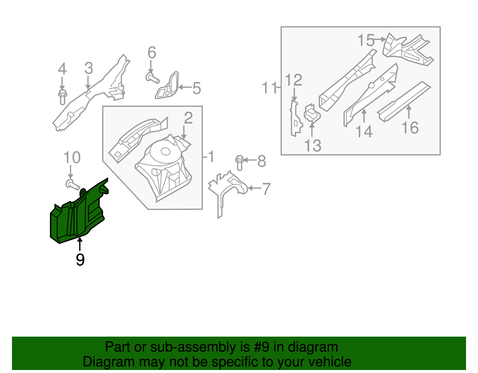 2008-2013 Nissan Altima Splash Guard 64838-JA00B | Nissan Parts Central