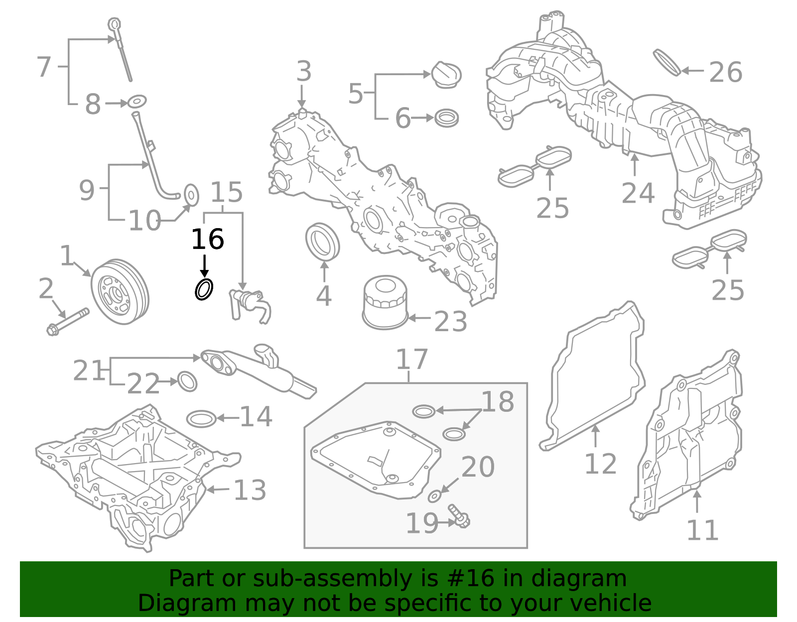 2019-2025 Subaru Oil Level Sensor O-Ring 806922100 | Subaru Parts Guys