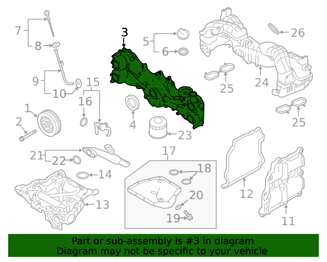 13108AA220 - Timing Cover - 2019-2021 Subaru | World OEM Parts Subaru