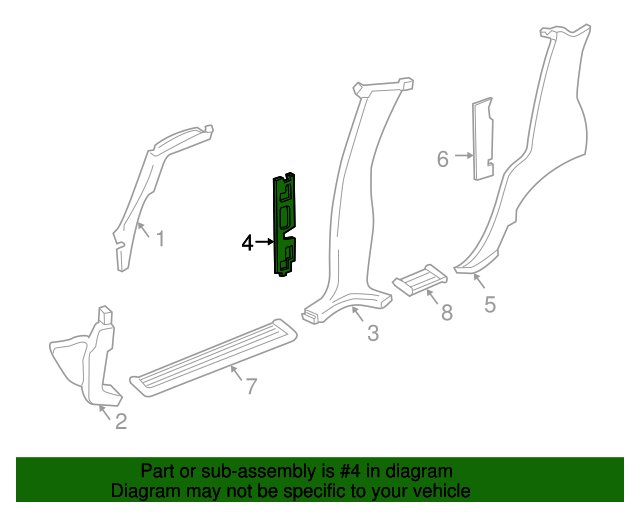 2000-2006 GM Rear Body Panel Insulator 15917243 | GMPartsDirect.com
