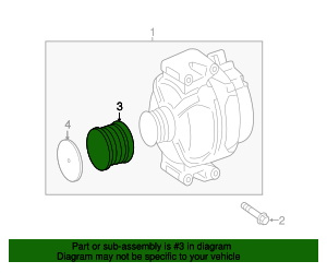 2741550315 - Alternator Pulley 2015-2020 Mercedes-Benz ...