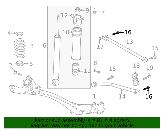 2020-2022 GM Rear Suspension Equalizer Beam Bolt 11603084 ...