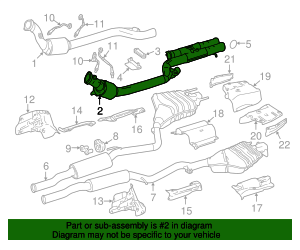 221-490-97-20-80 - Catalytic Converter 2011-2014 Mercedes-Benz ...