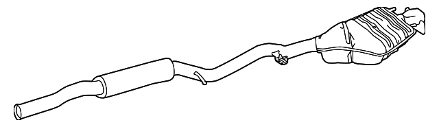 2012-2013 Mercedes-Benz S 550 Muffler & Pipe 221-490-07-10 | MB OEM Parts