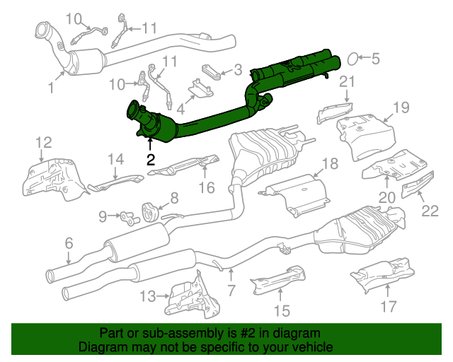 221-490-97-20-80 - Converter & Pipe 2011-2014 Mercedes-Benz | Mercedes ...
