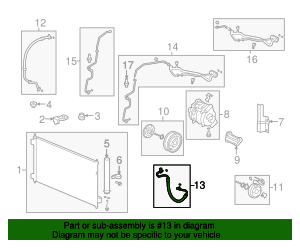 80315-TA0-A01 - Discharge Hose 2008-2010 Honda Accord | Honda Parts Online