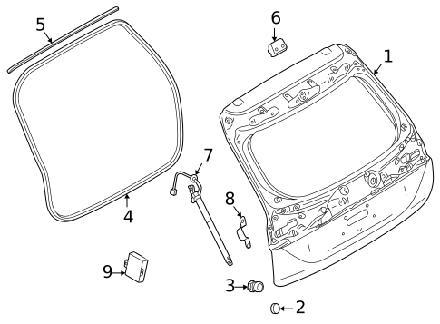 Lift Gate for 2022 Mitsubishi Outlander | Mitsubishi Parts Warehouse