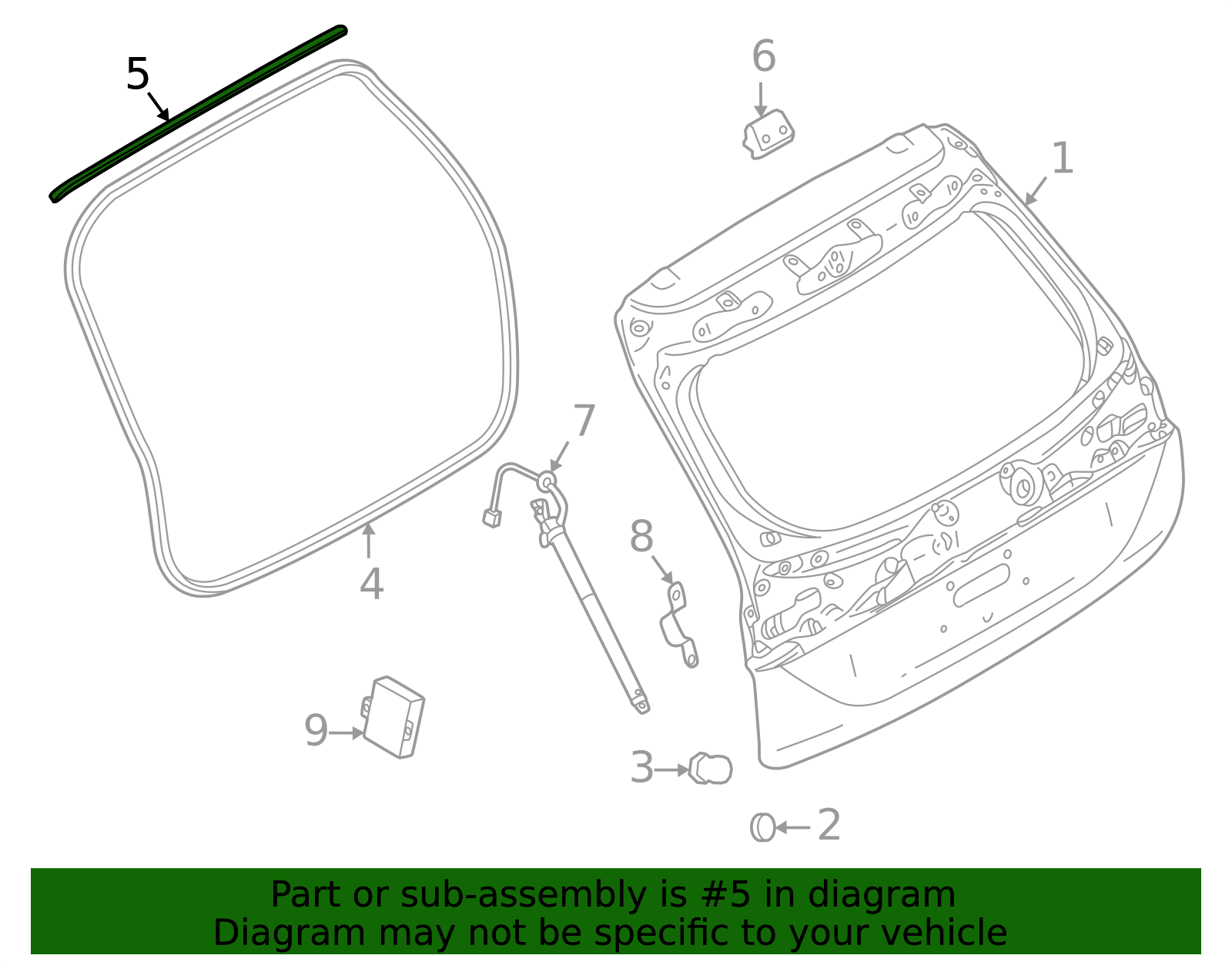 2022-2024 Mitsubishi Upper Weather-Strip 5819A107 | Mitsubishi Parts ...
