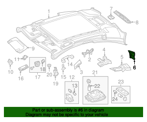 204-692-38-60 - Headliner Insulator 2012-2015 Mercedes-Benz | Mercedes ...