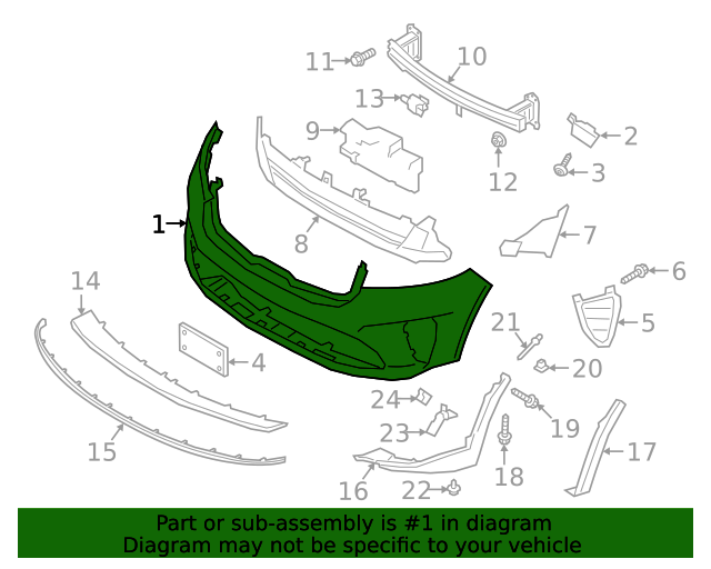 86511-C6500 - Bumper Cover 2019-2020 Kia Sorento | Kia.Parts Store