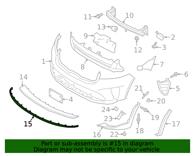 2019-2020 Kia Sorento Valance 86567-C6500 | TascaParts.com