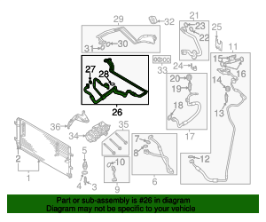 8R0-820-885-E - Front AC Line 2014-2016 Audi Q5 | Audi OEM Parts