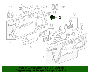 000-820-62-51 - 12 Volt Accessory Power Outlet 2010-2020 Mercedes-Benz ...