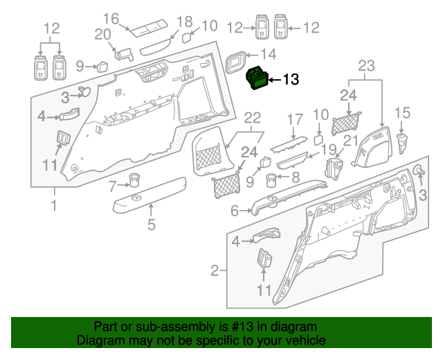000-820-62-51 - 12 Volt Accessory Power Outlet 2010-2020 Mercedes-Benz ...