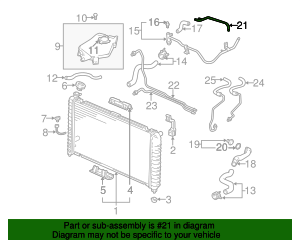 1995-2005 GM Thermostat Bypass Pipe 12590279 GM | GMPartsDirect.com