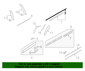 4L0-853-768-2ZZ - Belt Molding 2007-2015 Audi Q7 | Audi OEM Parts