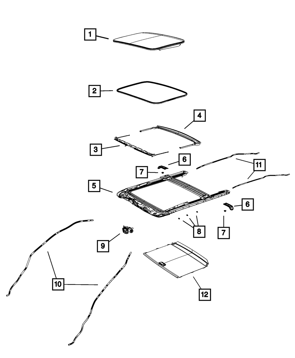 2007-2020 Mopar Sunroof Glass Seal 5183172AC | Mopar eStore