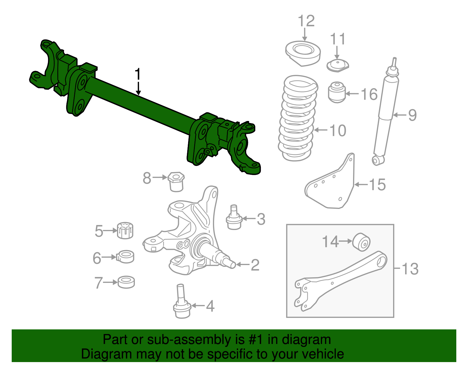 2017 Ford Axle Beam HC3Z-3010-E | QuirkParts