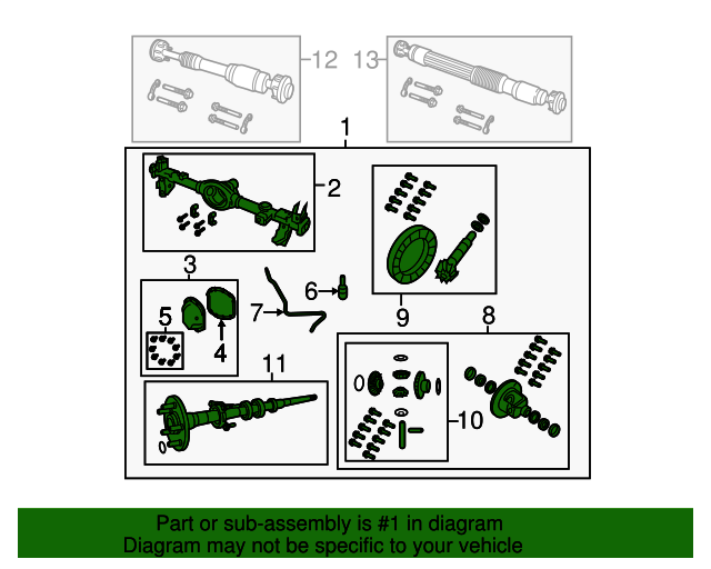 2018-2019 Jeep Wrangler Axle Assembly 68391559AA | TascaParts.com
