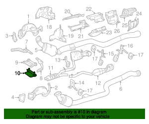 212-492-92-41 - Converter & Pipe Bracket 2014-2018 Mercedes-Benz ...