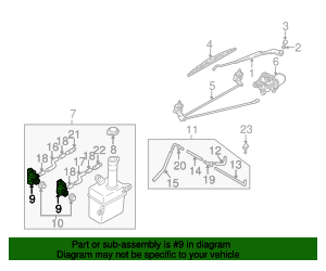 98510-3K010 - Washer Pump 1994-2009 Kia | Kia.Parts Store