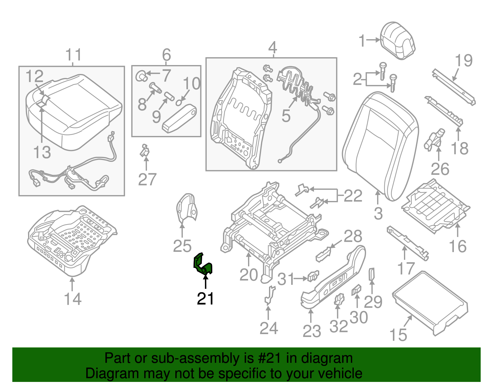 2012-2021 Nissan Seat Track Front Cover 87555-1PA0A | My Nissan Part