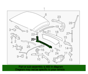 2012-2020 Mercedes-Benz Convertible Top Seal 172-790-03-98 ...