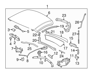 172-790-02-98 - Convertible Top Seal 2012-2020 Mercedes-Benz ...