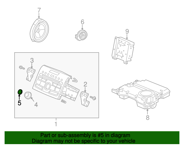 39103-T0A-A11 - Radio Button 2012-2016 Honda CR-V | Honda Parts Online