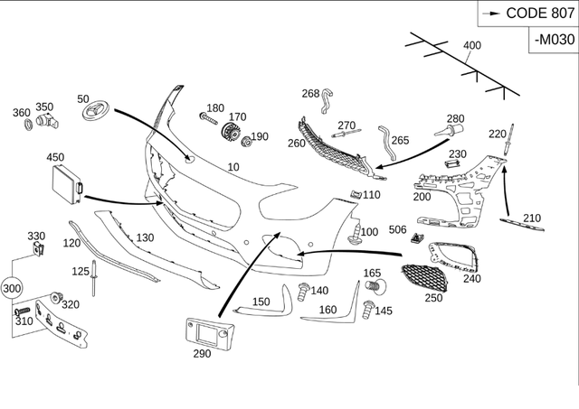 2016-2020 Mercedes-Benz Side Spoiler 190-885-05-00-9979 | Mercedes-Benz ...