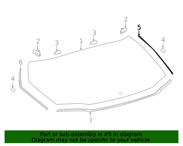 2018-2022 Toyota C-HR Reveal Molding 75573-10100 | Toyota Parts Center