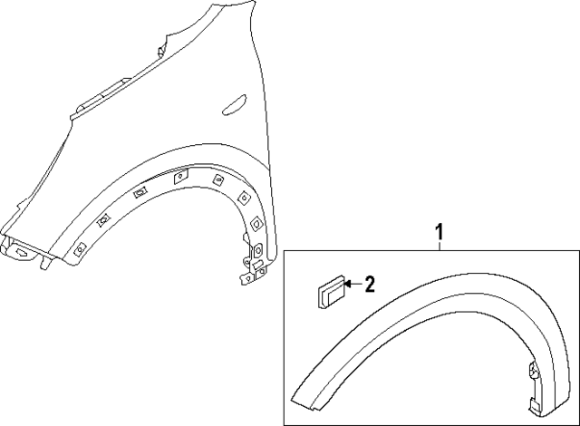87712-AT100 - Wheel Opening Molding 2023-2024 Kia | Kia.Parts Store