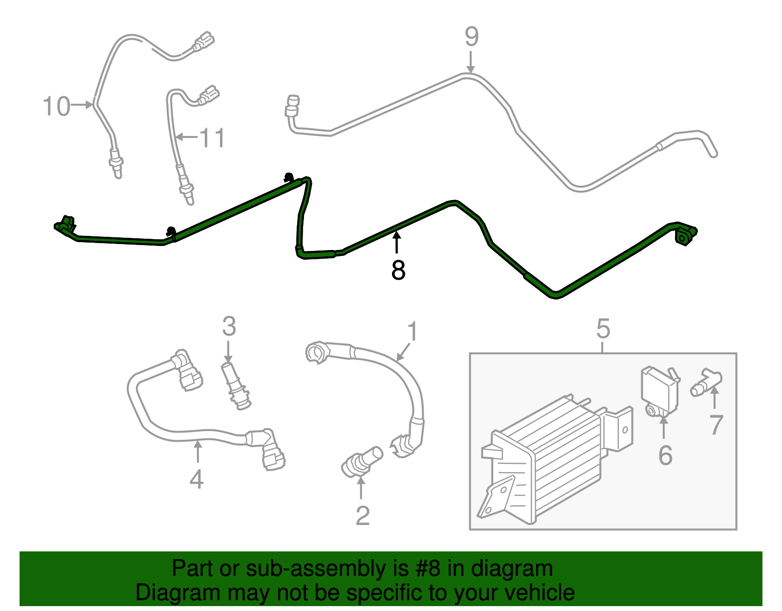 FL3Z-9D289-C - Vapor Hose 2015-2017 Ford F-150 | Big 3 Auto Parts