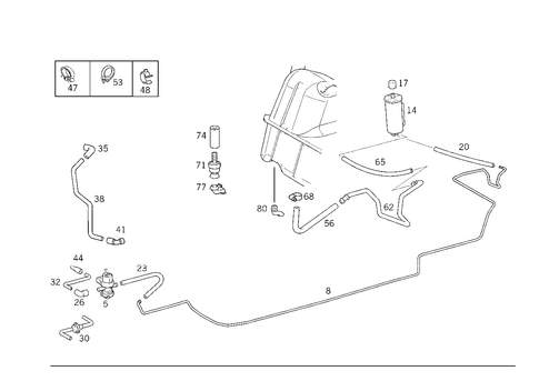 Closed Fuel-Evaporation-Control System for 1999 Mercedes-Benz E55 AMG ...